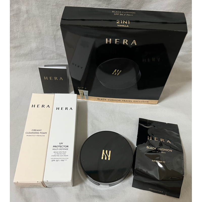 現貨-赫拉Hera 氣墊粉餅 21N1 SPF34/PA++ ( 15g+15g)+洗面乳50g+防曬霜40ml | 蝦皮購物