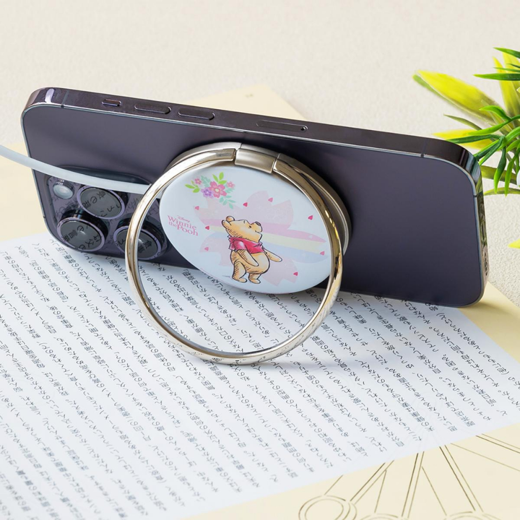 3C賣場 (櫻花款) 訊想 infoThink 小熊維尼系列 磁吸充 磁吸 無線 充電盤 充電板 支架 立架 | 蝦皮購物