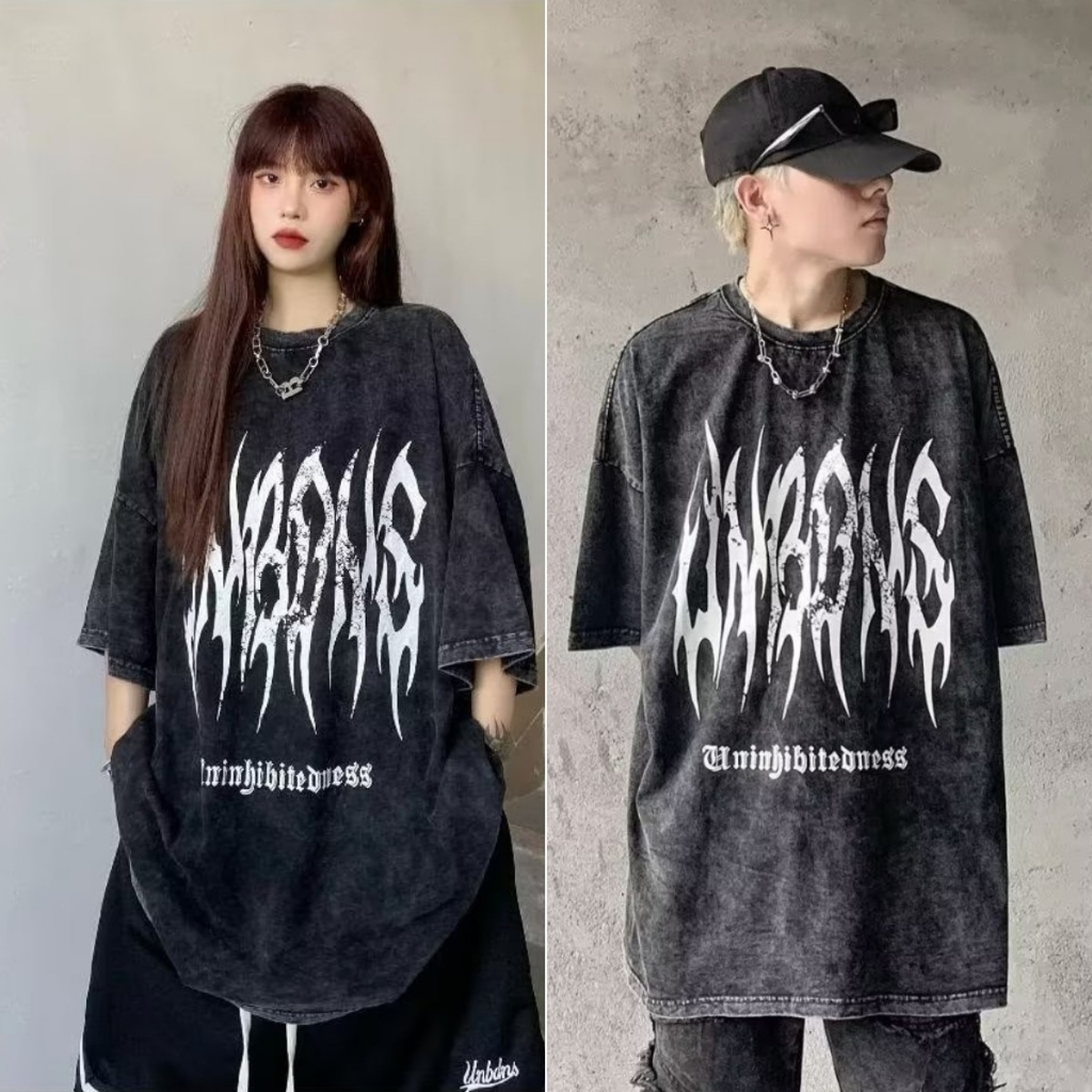 oversize t恤男 水洗短袖 歐美做舊印花扎染短袖T恤男女美式復古上衣ins炸街嘻哈情侶衣【M-5XL】短袖t恤男 | 蝦皮購物