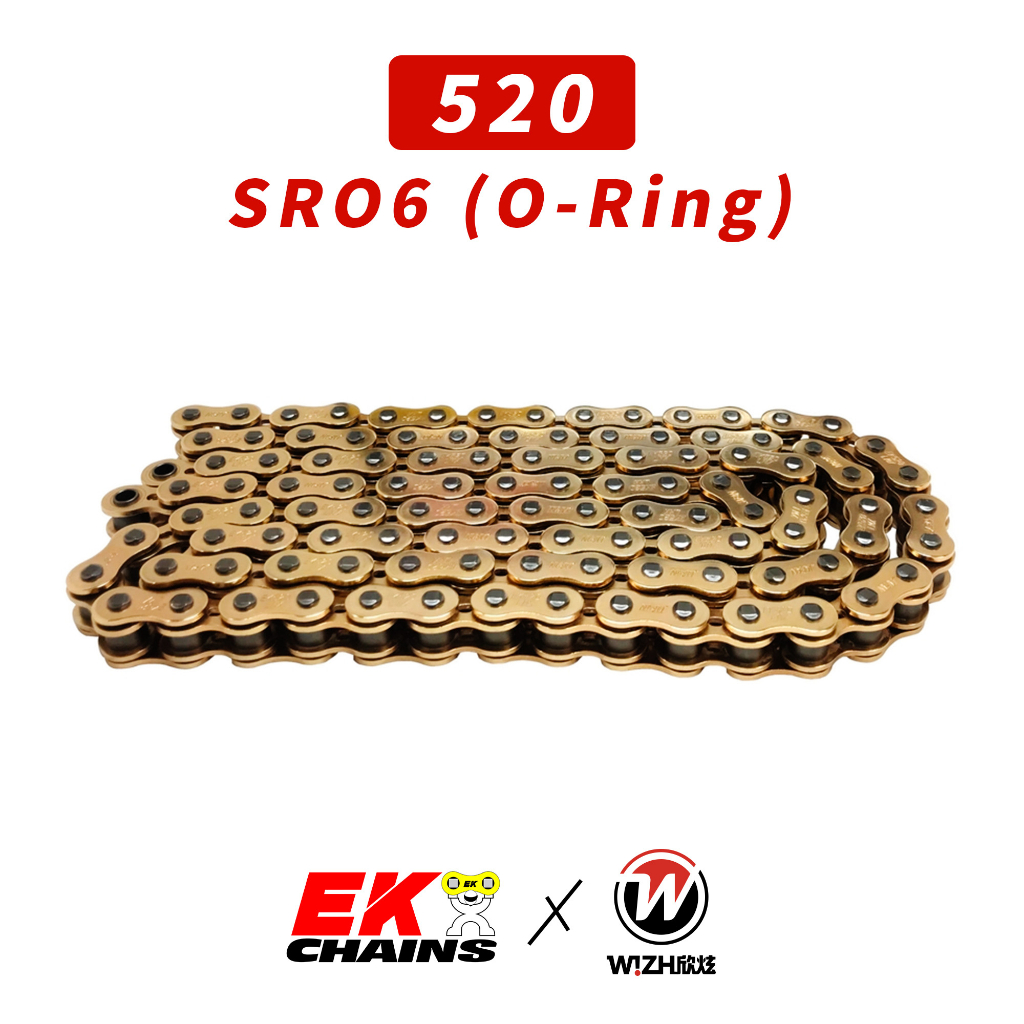【EK】520｜SRO6系列 O-Ring型油封 120L 黃金｜油封鏈條 現貨｜W!ZH 欣炫 | 蝦皮購物