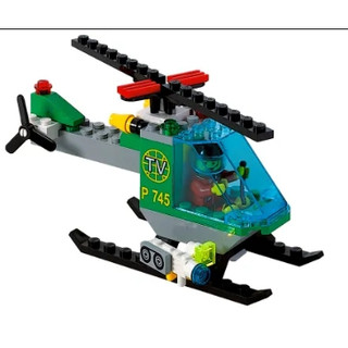 |樂高先生| LEGO 樂高 絕版老物 30250/6425 駕駛艙 直升機底盤 電視轉播 印刷配件 正版樂高/二手 | 蝦皮購物
