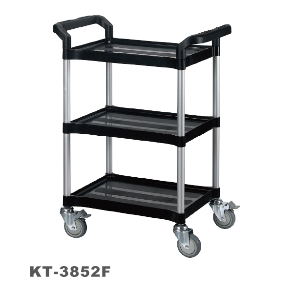台灣製 輕巧型 三層推車 餐車 出菜車 KT-3852 耐衝擊 雙手把 推車 收盤車 工廠 手推車 餐廳 飯店 康得倫 | 蝦皮購物