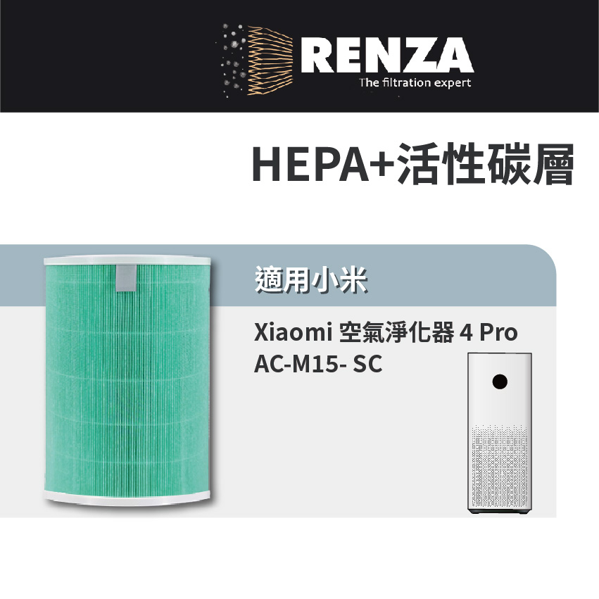 適用小米4 Pro AC-M15-SC 空氣淨化器 小米四 PRO濾網 Xiaomi4 抗菌HEPA 除臭活性碳 濾芯 | 蝦皮購物