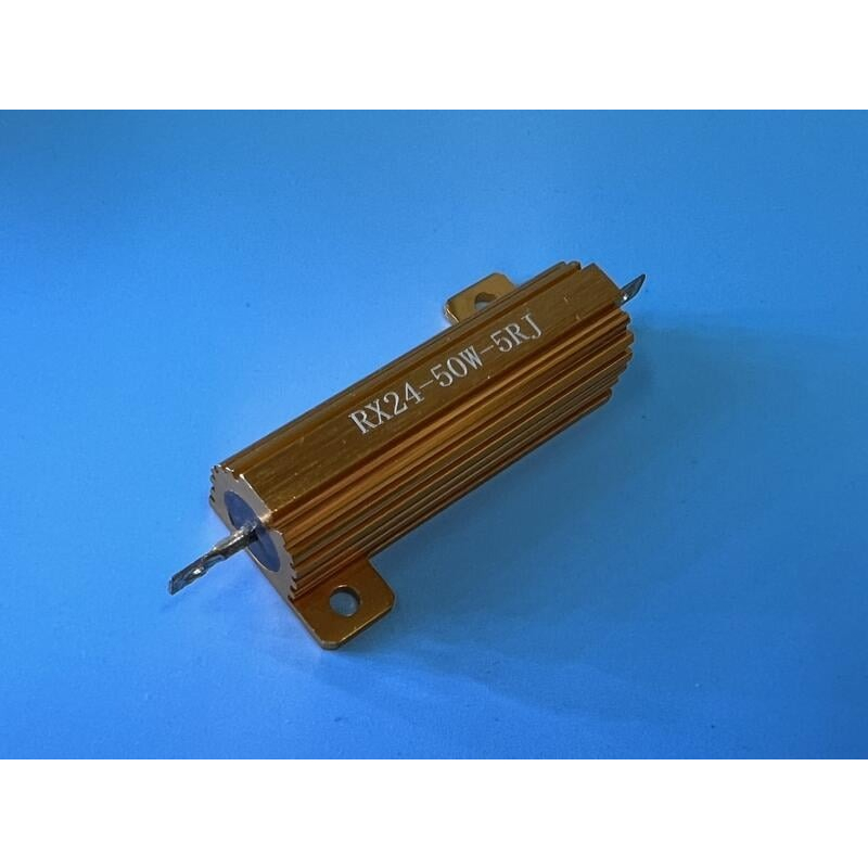 ★ 全新 RX24 1Ω 2Ω 5Ω 1RJ 2RF 5RJ 50W 功率電阻 假負載 金屬鋁殼 定製品[D07] | 蝦皮購物