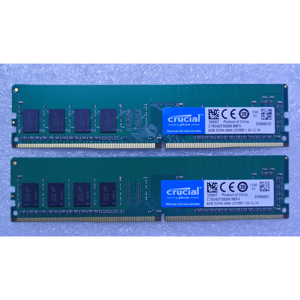 立騰科技電腦 ~ 美光 Micron Crucial DDR4 2666 8G*2支 16G桌上型記憶體 | 蝦皮購物