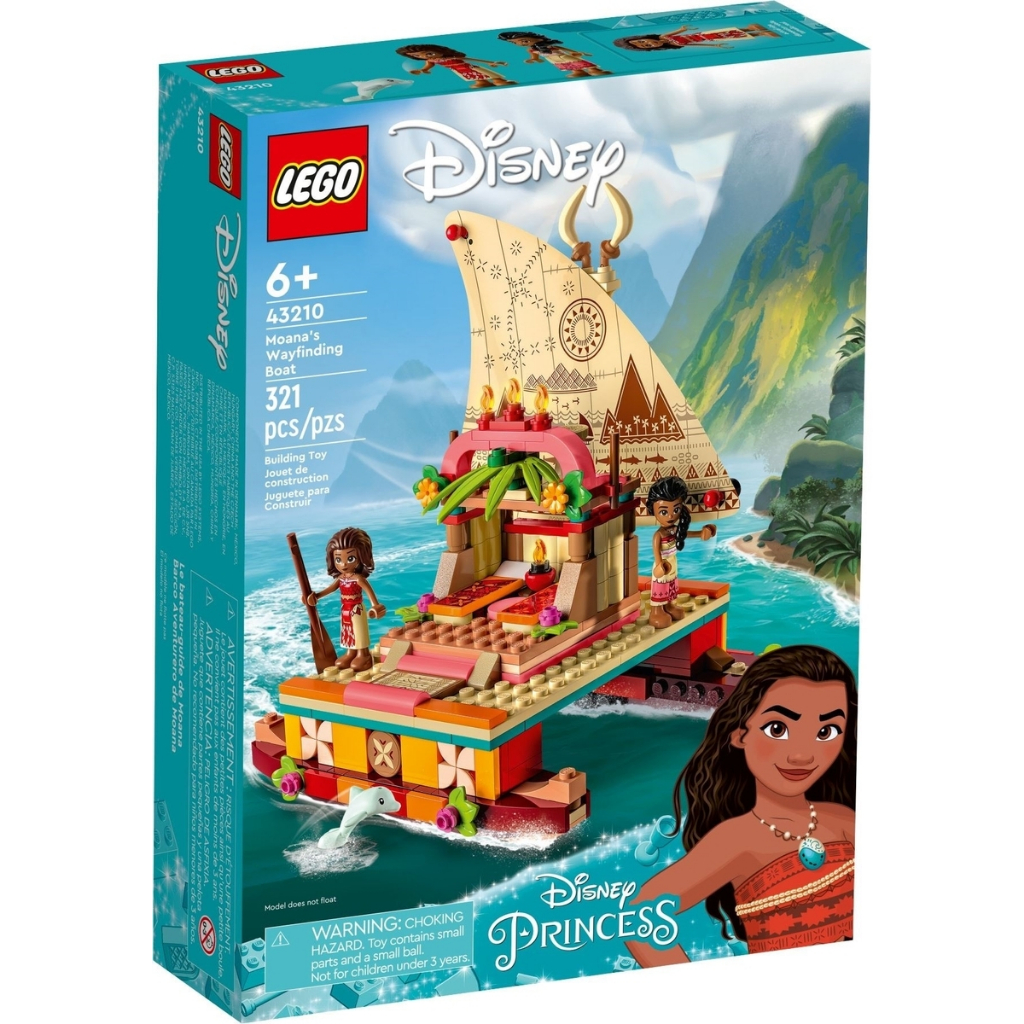 LEGO 樂高 43210 Moana's Wayfinding Boat 海洋奇緣 莫娜的雙殼船 賽娜 全新品 | 蝦皮購物