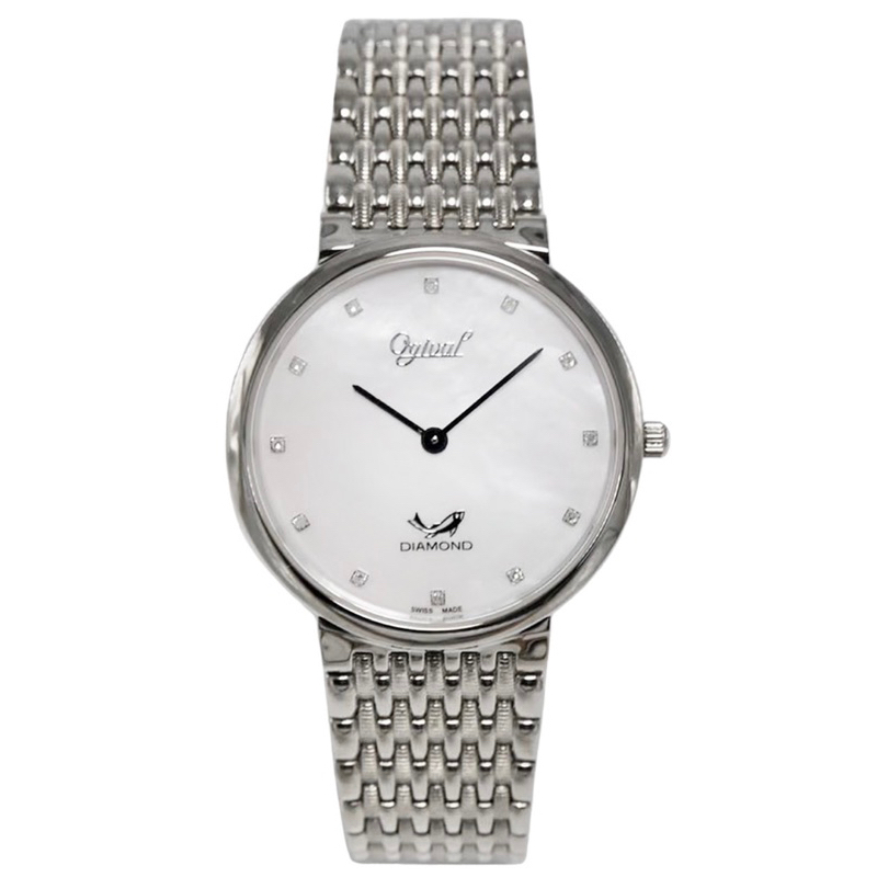 Ogival 愛其華 珍珠母貝 典雅真鑽腕錶 38mm / 385-022MW | 蝦皮購物