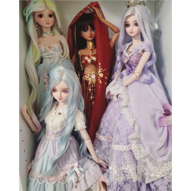 葉蘿莉 夜蘿莉 娃娃 里親 BJD MJD 三分 1/3 全套 娃衣 假髮 服飾 衣服 配件 鞋子 眼珠 完妝頭 改妝 | 蝦皮購物