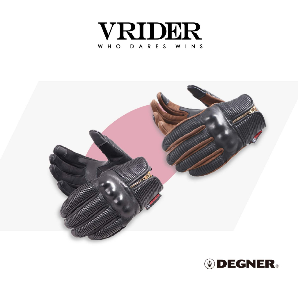 【VRIDER】日本 DEGNER TG-68 復古 可觸控皮革手套 | 蝦皮購物