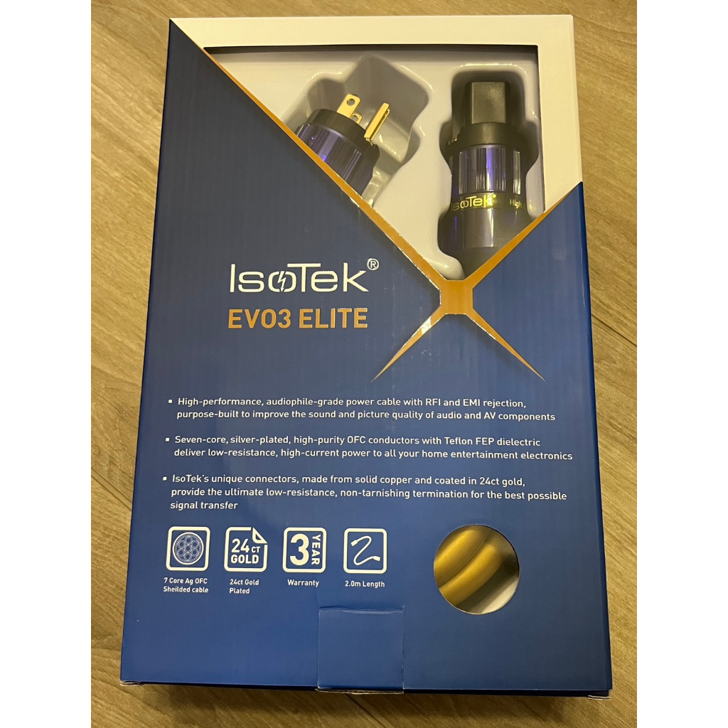 IsoTek EVO3 Elite 發燒級鍍銀純銅電源線2M 公司貨 | 蝦皮購物