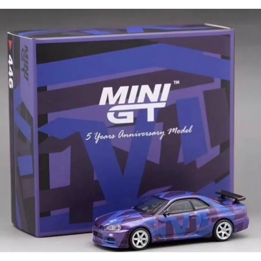 Mini gt 446 日產 GTR R34 五周年 紀念版 限量款式 全新未拆 | 蝦皮購物
