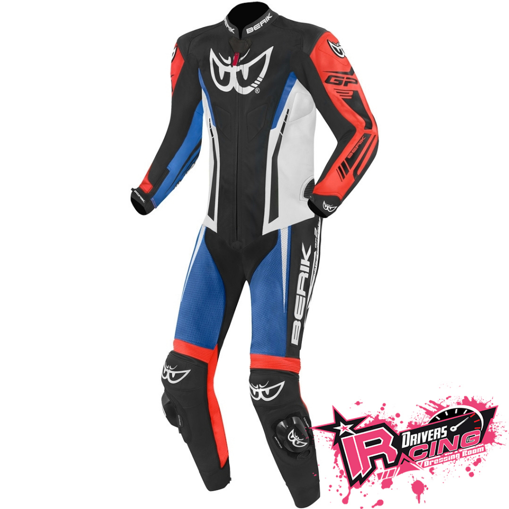 ♚賽車手的試衣間♚ Berik® GP-Race 2 1PC 黑/紅/藍 皮衣 連身皮衣 防摔衣 牛皮 大眼睛 義大利 | 蝦皮購物