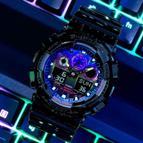 CASIO 卡西歐 G-SHOCK探索虛擬彩虹系列(GA-100RGB-1A) | 蝦皮購物