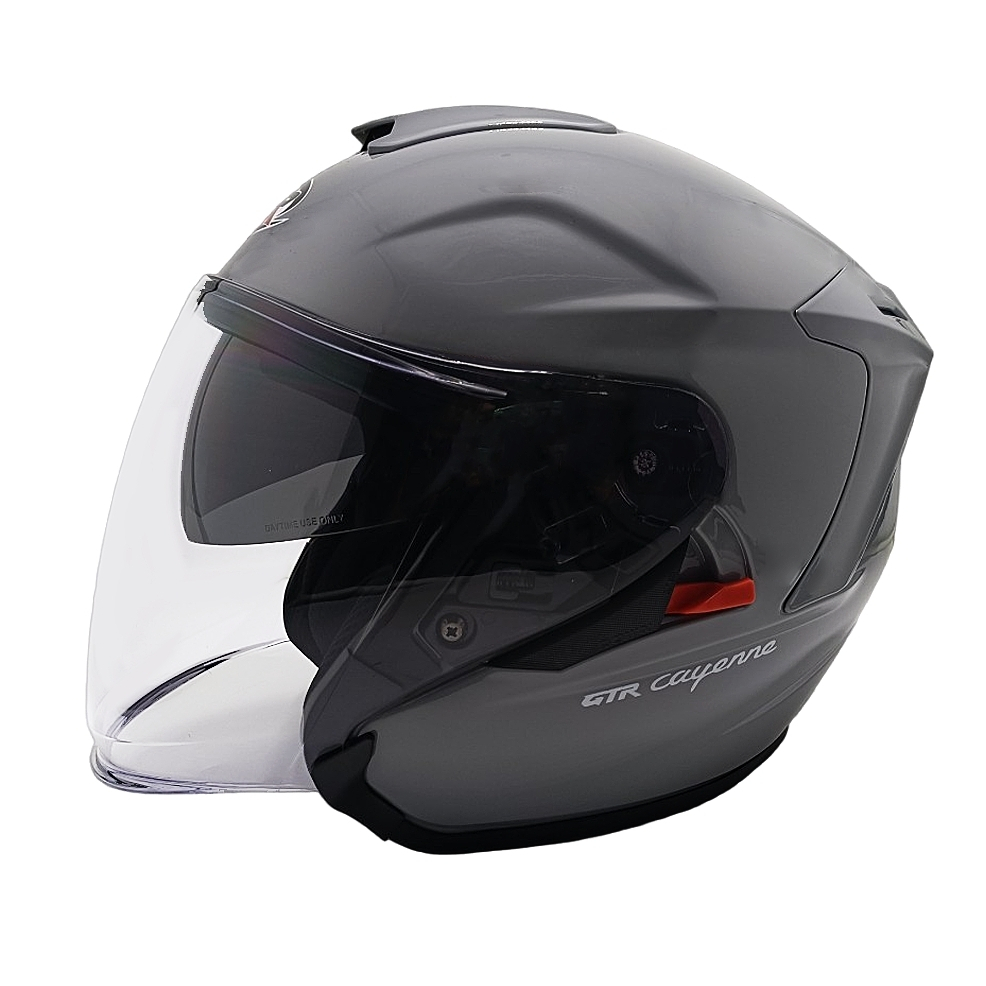 GTR RO7 素色 水泥灰 半罩 內置墨鏡 3/4 階梯式鐵插扣 安全帽【 歐樂免運】 | 蝦皮購物