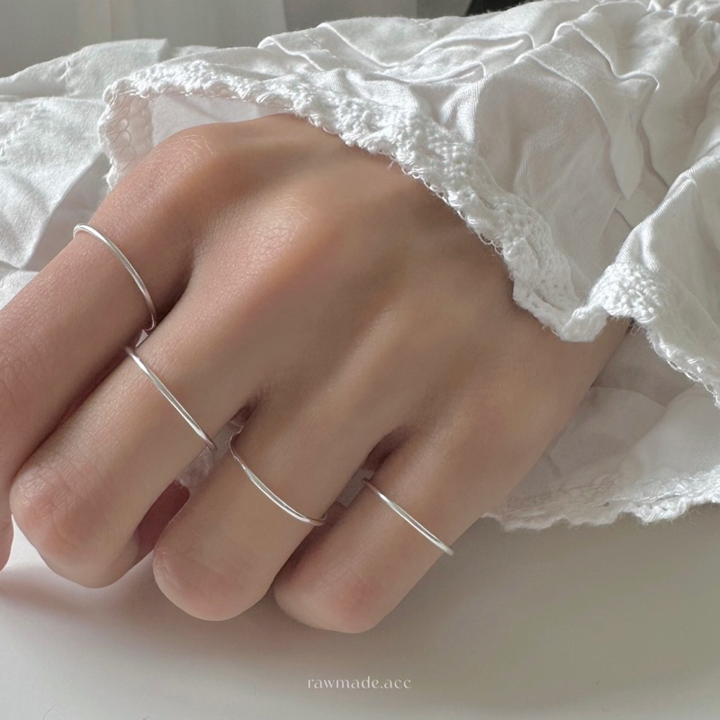 【1mm最細線戒/尾戒】Raw-made🏷S925純銀 極細 線戒 尾戒 | 蝦皮購物
