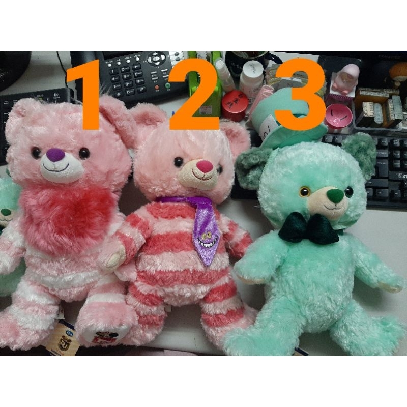 絕版 disney 小熊學校 大學熊 s號 40公分 unibear 迪士尼商店 娃娃 愛麗絲夢遊仙境 妙妙貓 瘋帽 | 蝦皮購物