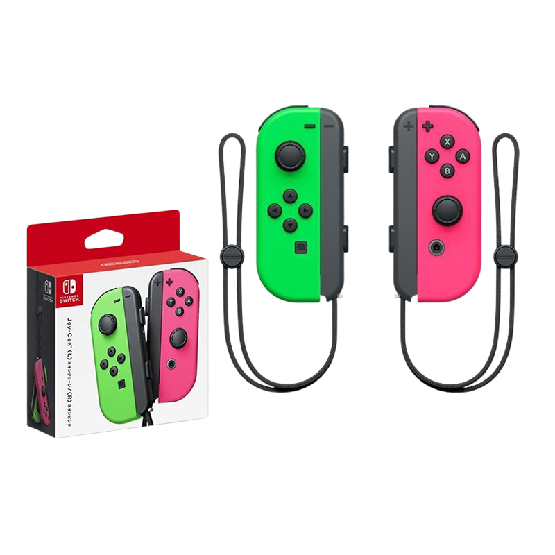 任天堂 Ns Switch Joy Con 手把【esoon】現貨 免運 綠粉 左右手把 原廠控制器 握把 手柄 水晶殼 蝦皮購物