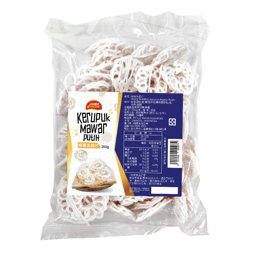 印尼 INDEX SUNRISE Kerupuk Mawar 樹薯生脆片 250g | 蝦皮購物