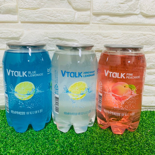 現貨(KK mart) 韓國 VTALK 氣泡飲料 檸檬 無糖 水蜜桃 zero sugar 藍檸檬 350ml/罐 | 蝦皮購物
