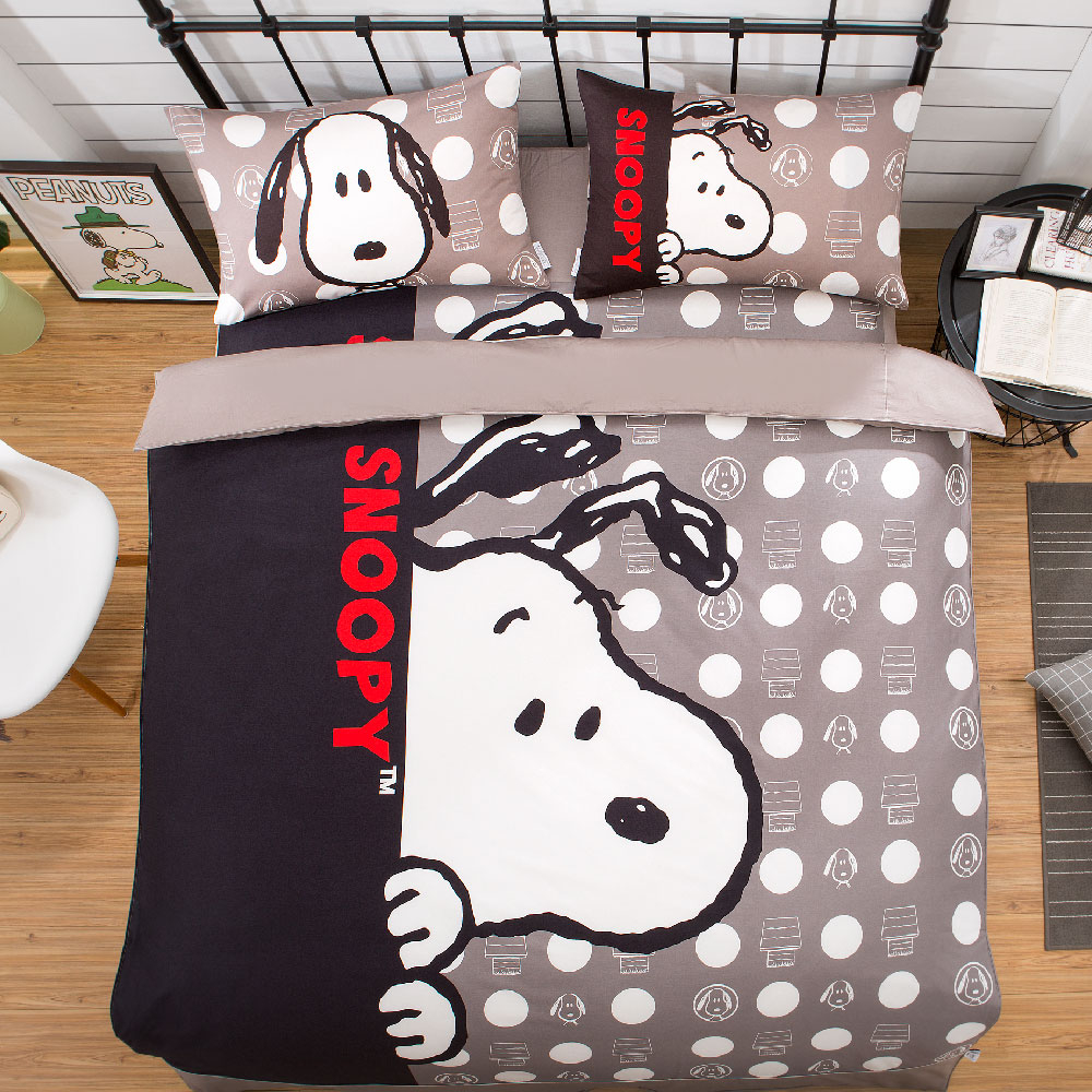 💖SNOOPY史努比床包組 SN122哈囉你好嗎 美國棉 床包枕套 被套 台灣製 可接受訂制 (原廠正品保證) | 蝦皮購物