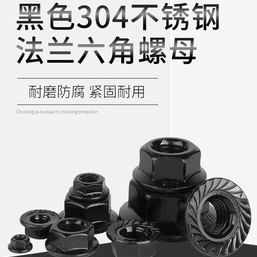 【滿199出貨】黑色304不銹鋼法蘭螺母 螺帽 防滑鎖緊螺絲帽 M3 M4 M5 M6 M8 M10 M12 M16 | 蝦皮購物