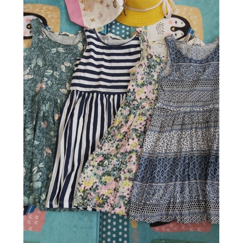 h&m女童洋裝，尺寸4～6y(110~116),長約58cm | 蝦皮購物