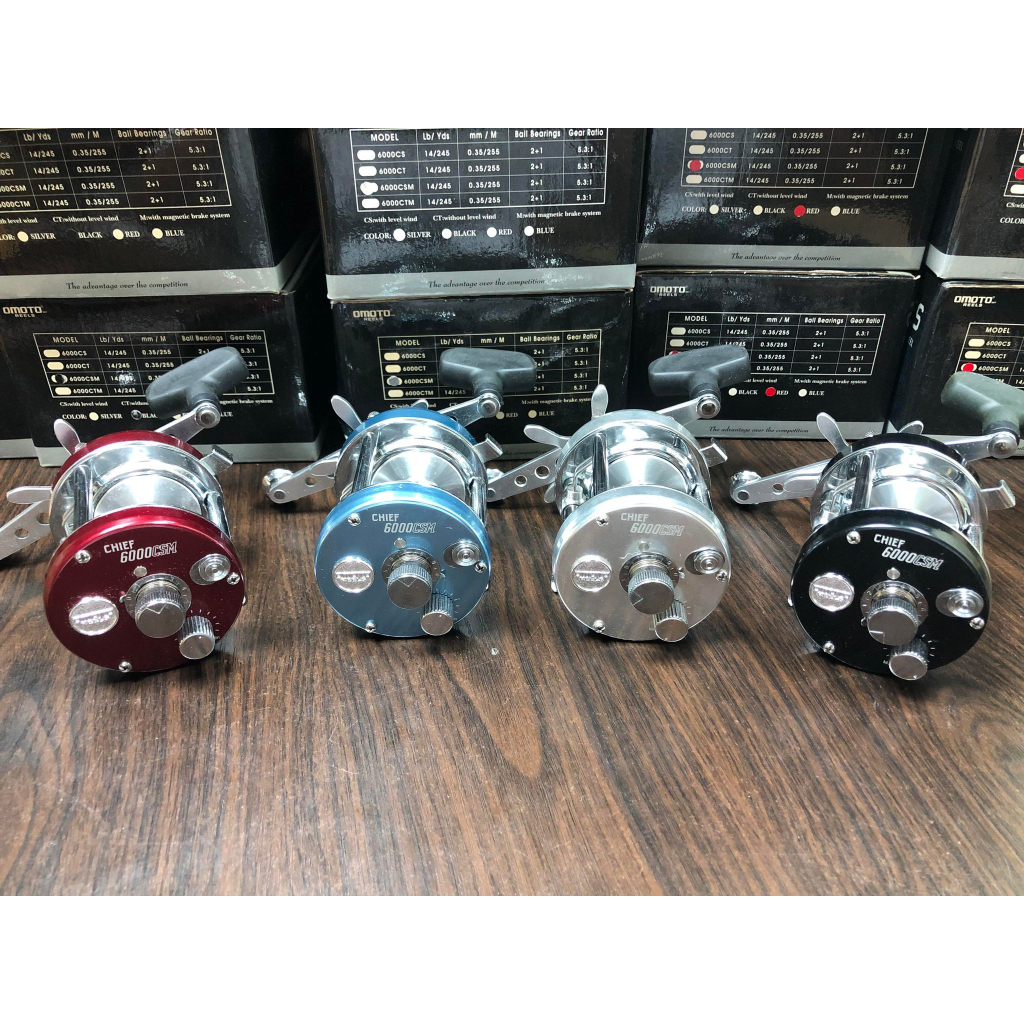 『日圓貶降』Omoto Reels 鼓式捲線器 CHIEF SERIES 酋長 6000 CSM 四種顏色 | 蝦皮購物