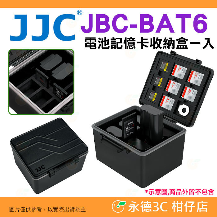 JJC JBC-BAT6 電池記憶卡收納盒 硬殼保護盒 LP-E6 W235 FZ100 EN-EL15 SD卡 適用 | 蝦皮購物