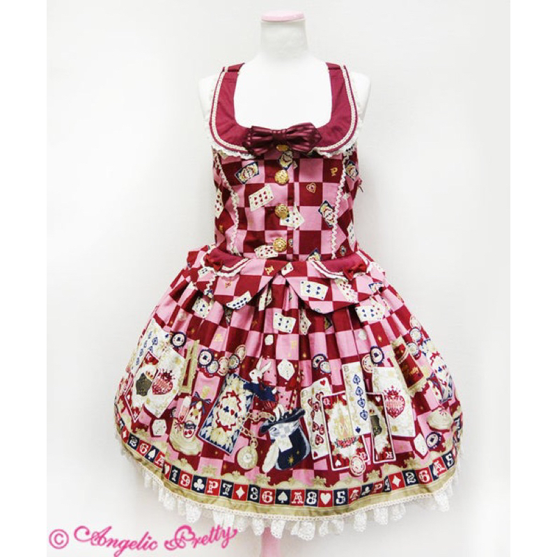 Angelic pretty AP 賭場兔 背帶裙 JSK lolita 蘿莉塔 | 蝦皮購物