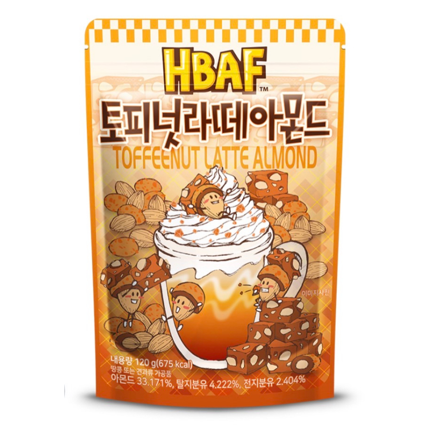 台灣現貨 HBAF 120g 單包 韓國杏仁 派對包/隨身包 多種口味! 杏仁果 Flavored Almond | 蝦皮購物