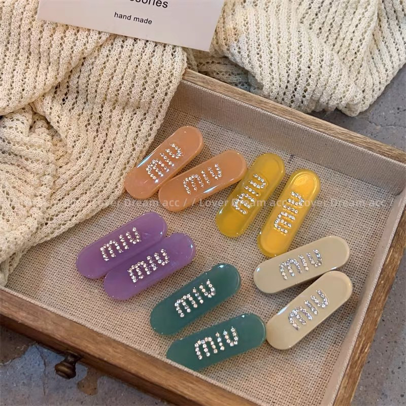 《現貨秒出》ins韓系水鑽MIUMIU果凍色鴨嘴夾瀏海夾 | 蝦皮購物