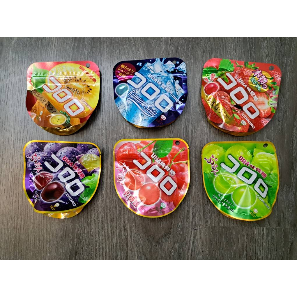 〚夾來夾去〛UHA味覺糖 酷露露Q糖軟糖 可樂/汽水/紫葡萄/綠葡萄/草莓/櫻桃／水蜜桃 40公克 | 蝦皮購物