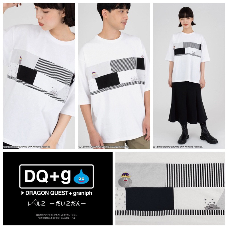 【現貨】日本品牌 Graniph x 勇者鬥惡龍 聯名款 史萊姆刺繡上衣 ドラゴンクエスト DQ+g T恤 | 蝦皮購物