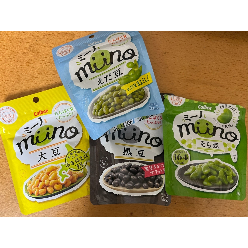 水金鈴小舖 日本 calbee Miino 香酥蠶豆 毛豆 黑豆 腰果 隨身包 夾鏈袋 綜合堅果 28g | 蝦皮購物