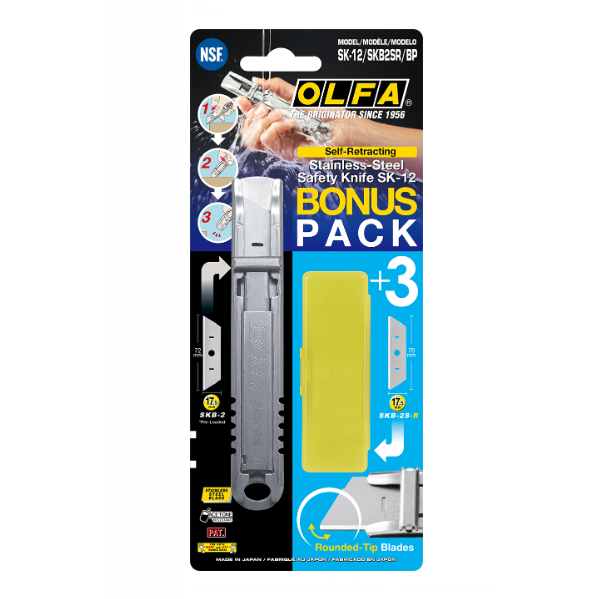 【OLFA不鏽鋼安全工作刀SK-12/SKB2SR/BP型超值包】 2023年最新限量超值包 SK-12 KD-623 | 蝦皮購物