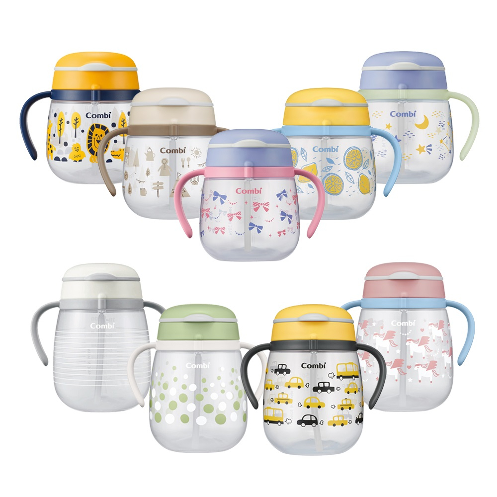 日本 Combi Laku 第三階段吸管杯-240ml/340ml(9款可選) | 蝦皮購物