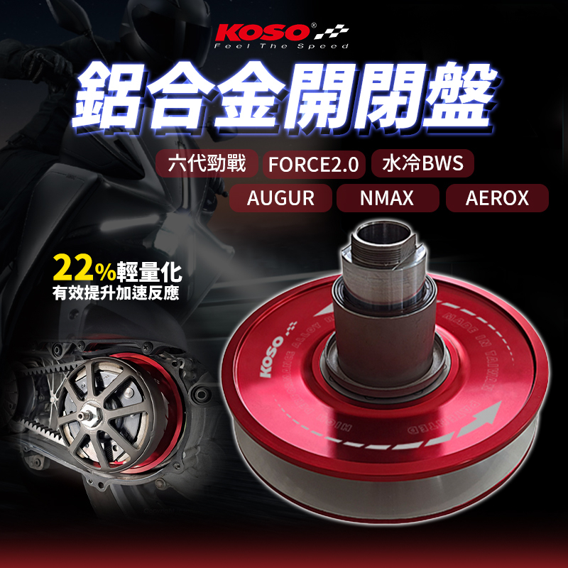 阿基拉 KOSO 鋁合金開閉盤 開閉盤 適用 AUGUR 水冷BWS 六代勁戰 Force2.0 NMAX AEROX | 蝦皮購物