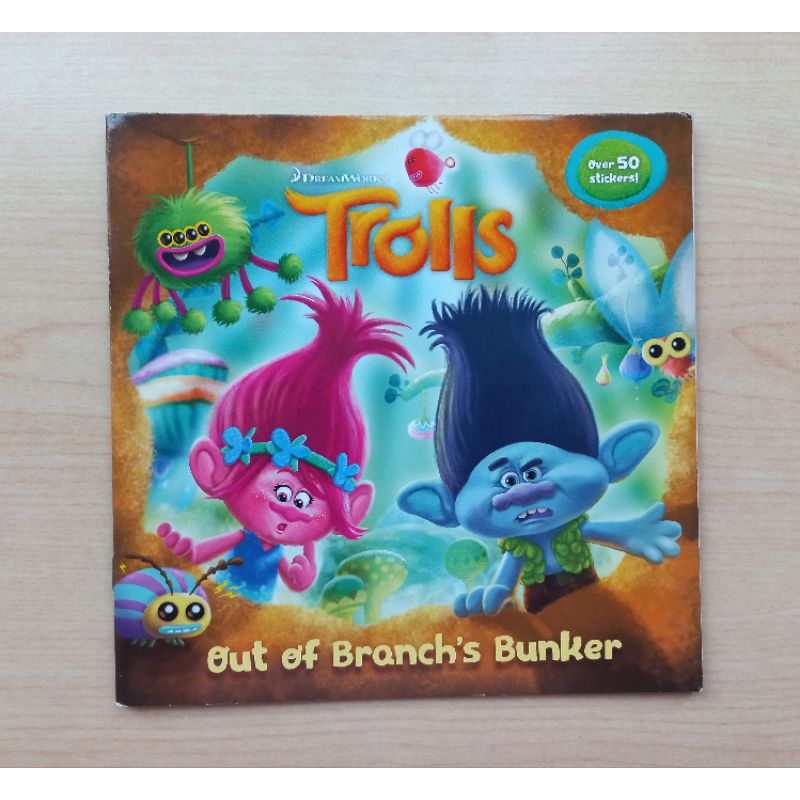 DreamWorks Trolls out of Branch's Bunker魔髮精靈貼紙繪本 | 蝦皮購物