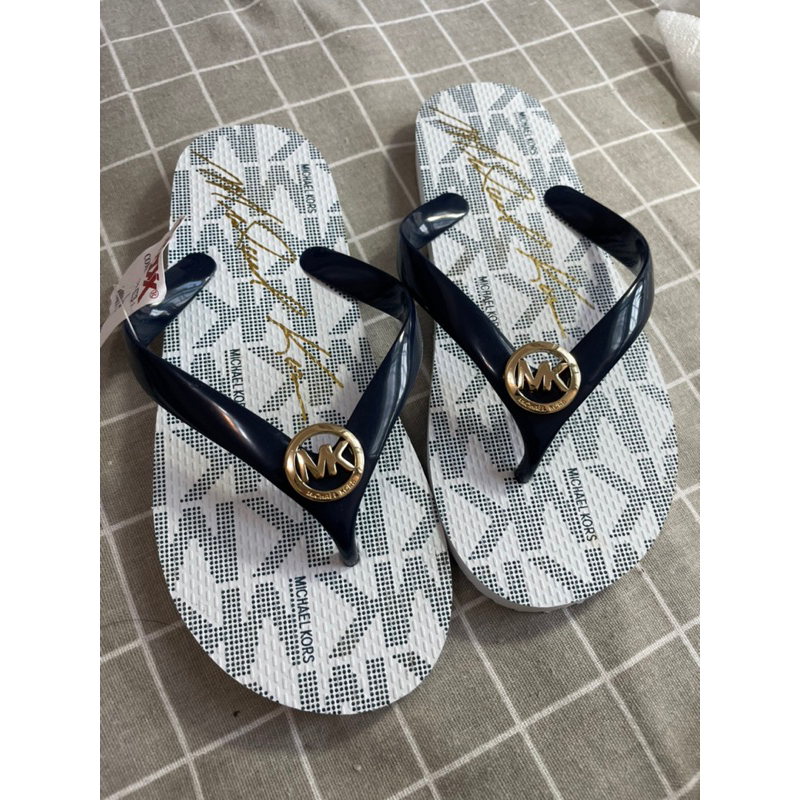 Michael kors PVC 夾腳拖 拖鞋 女生 夏天 沙灘鞋 LOGO全新 正品 7M 8M 24碼25碼 | 蝦皮購物