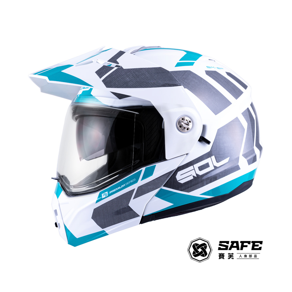 SOL｜SM-6P 前衛者 複合可掀式安全帽 PC 材質 雙D扣 配備內墨片 內建 EPS 藍芽耳機槽 可拆內襯 | 蝦皮購物