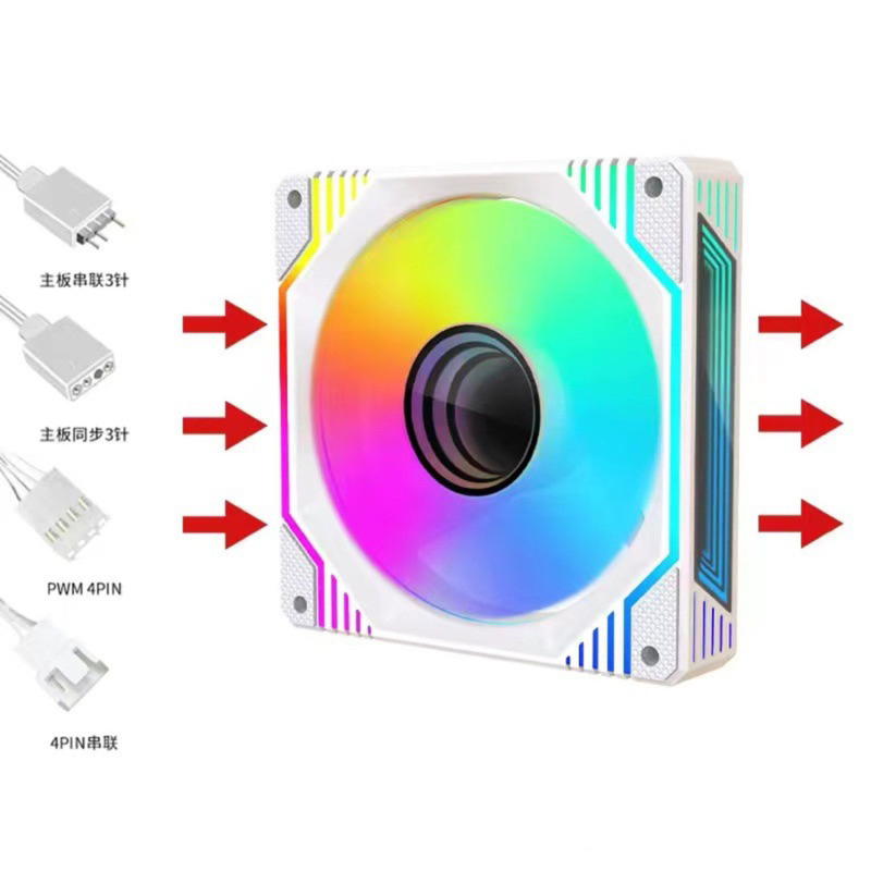 新品聯鏡ARGB 12CM風扇 機殼散熱風扇5V3針ARGB風扇 幻彩靜音 PWM溫控調速 正反向可選 台灣現貨免運 | 蝦皮購物