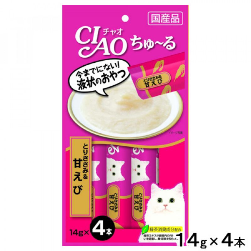 【CIAO】 啾嚕肉泥 鮪魚 沙丁魚 鮭魚 帝王蟹 鰹魚 扇貝 名古屋 雞肉 補水 化毛 14g*4入/包 日本製 | 蝦皮購物