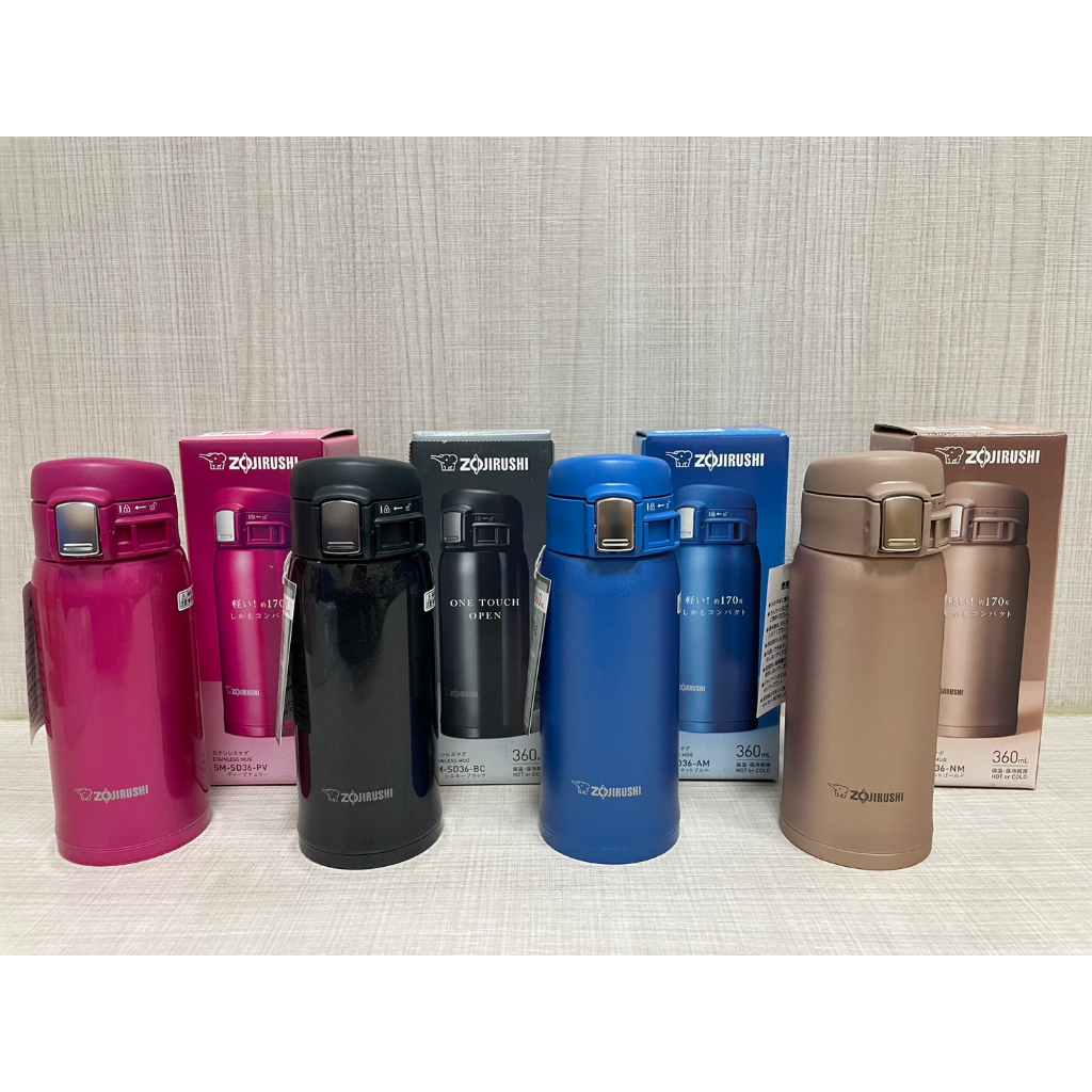 象印 Zojirushi 【 SM-SD36 】360ml 超輕量OneTouch不鏽鋼真空保溫瓶.~保溫杯 | 蝦皮購物