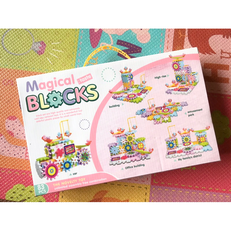 9成新「Magical Blocks」電動齒輪積木 83PCS | 蝦皮購物