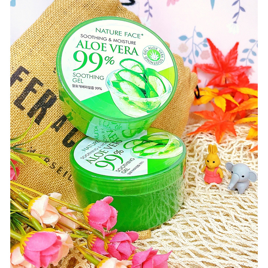 NATURE FACE+ 99% 韓國 蘆薈保濕舒緩膠300ml | 蝦皮購物