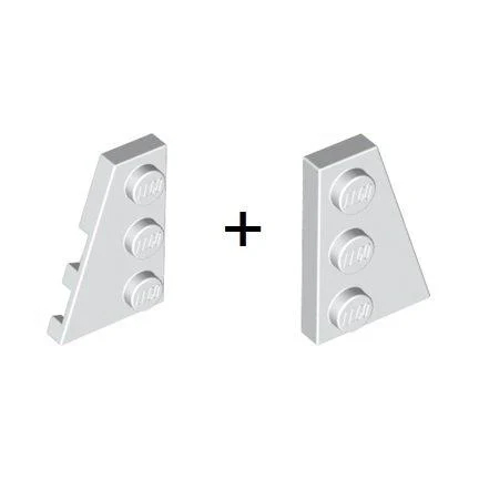 Lego 樂高 白色 斜切 薄板 43722+43723 Wedge Plate 3x2 4179874 4179875 | 蝦皮購物