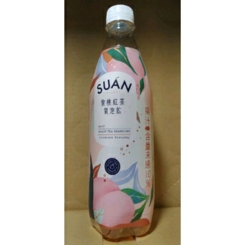 味丹 SUAN 蜜桃紅茶氣泡飲 540ml | 蝦皮購物