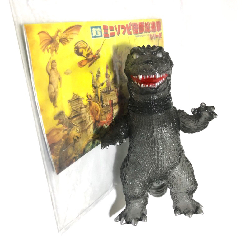 一日版權MAX TOY灰透 白眼哥吉拉 GMK 2001 日本製 MAXTOY 含頭卡袋 軟膠 | 蝦皮購物