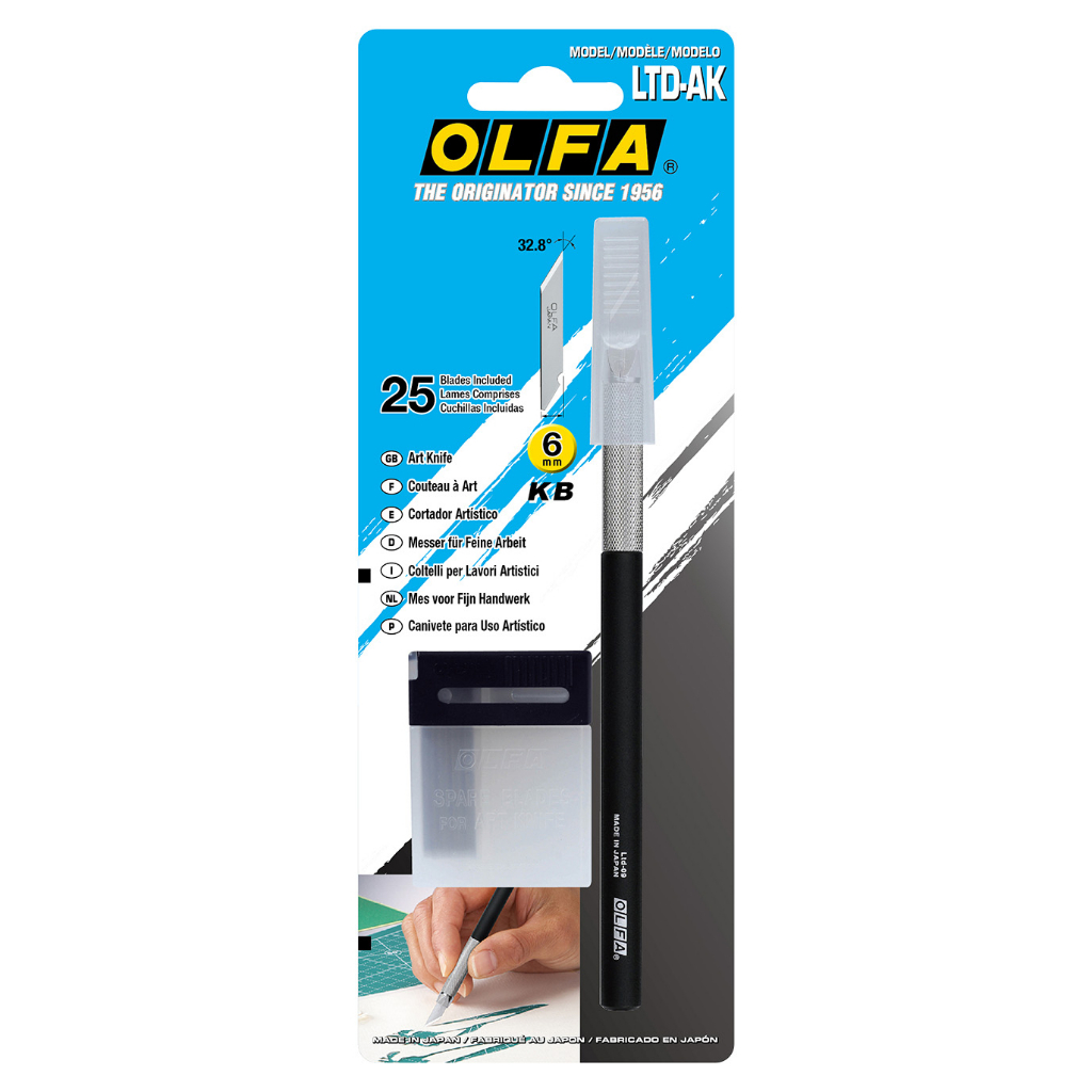 【乖迪文具小舖】//OLFA// 極致系列 Ltd-AK 舊型號:Ltd-09 專家用 筆刀 (贈送25片替換刀片) | 蝦皮購物