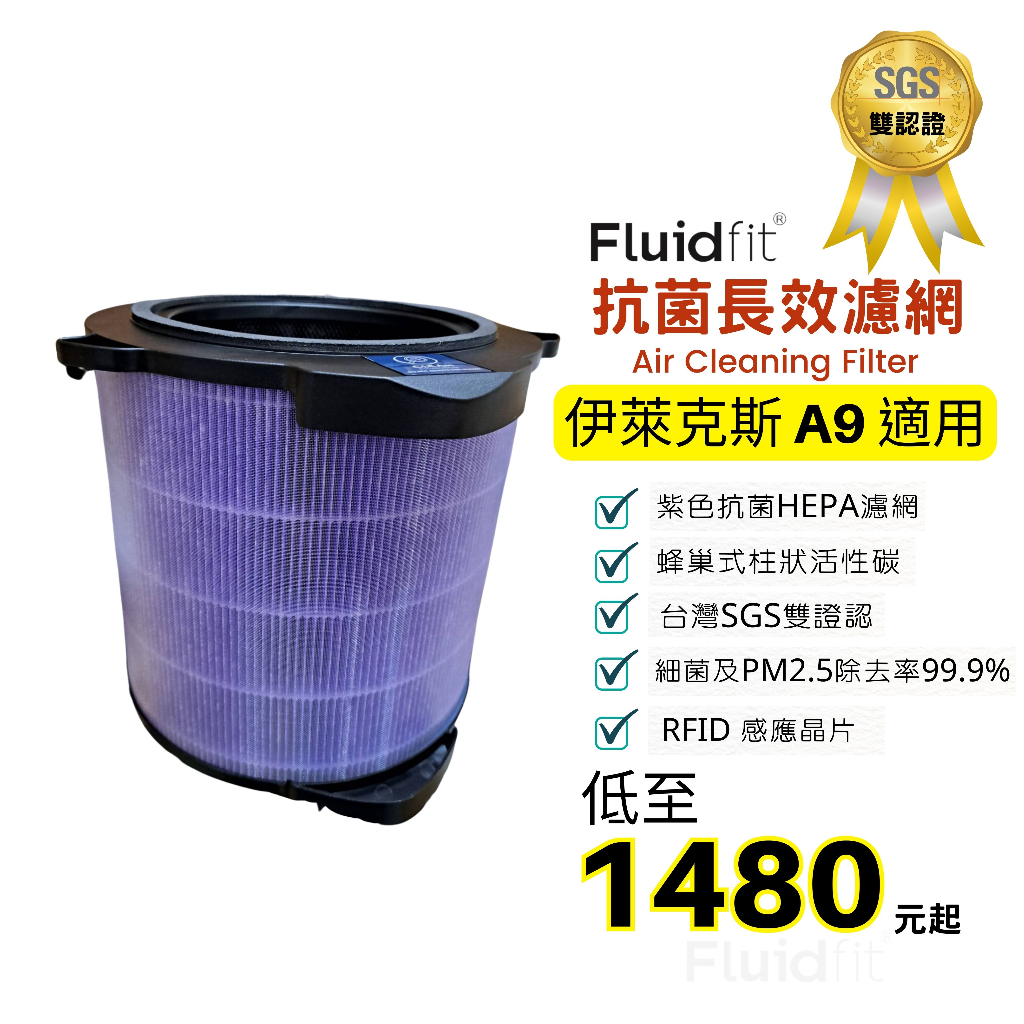 伊萊克斯 Pure A9 抗菌版 PA91 406 / 606 HEPA濾芯 PA91-606GY PA91-606DG | 蝦皮購物
